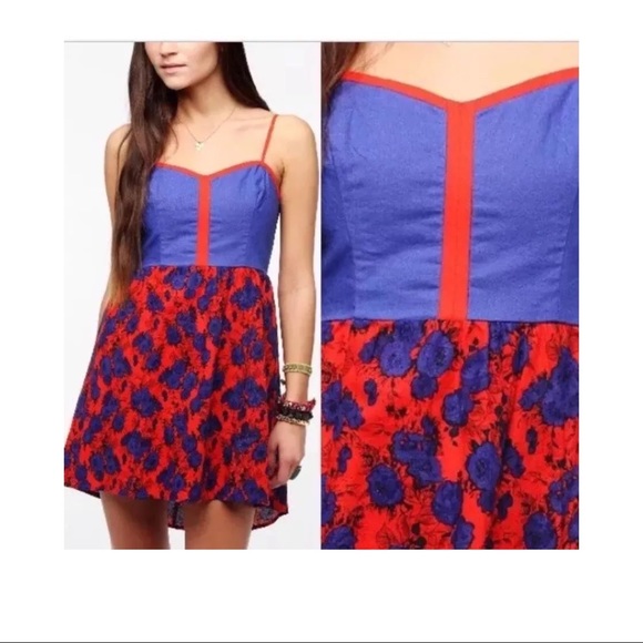 Urban Outfitters | Dresses | Urban Outfitters Cope Dress Blue Red ...